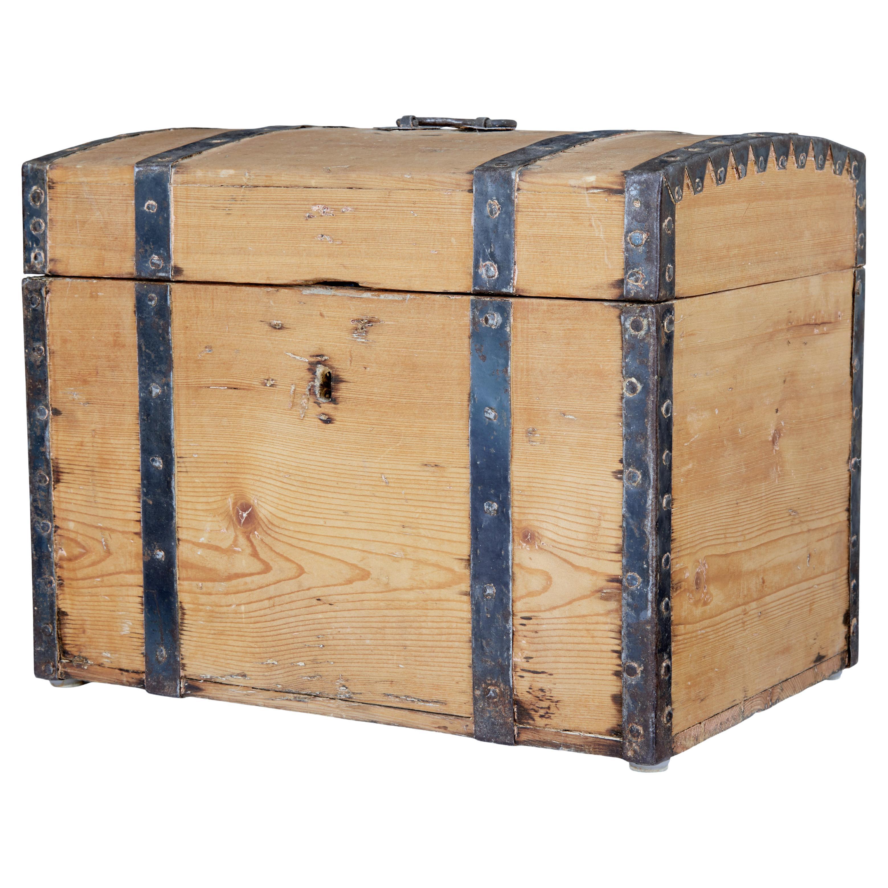 Antique Mahogany Brass Bound Monogrammed Military Box 19th Century at ...