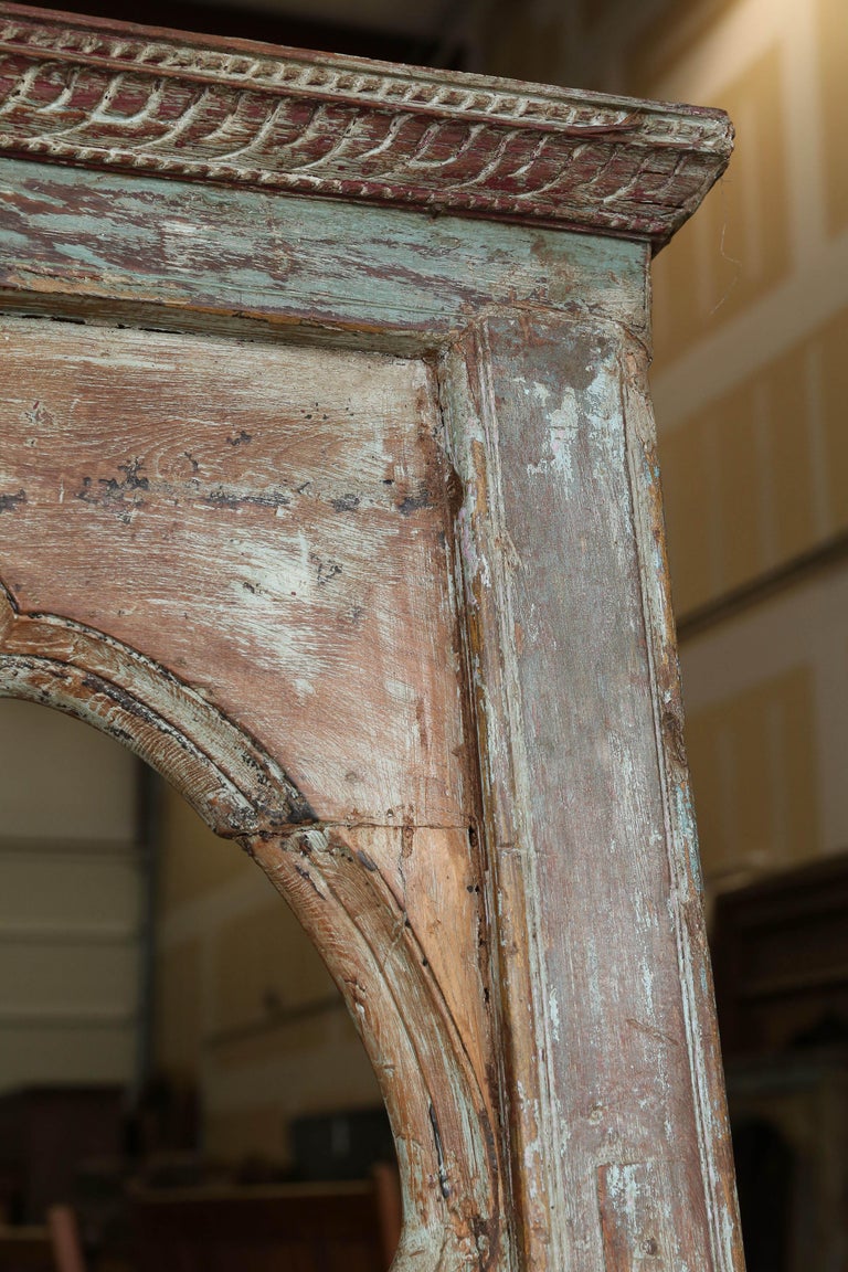Mid-19th Century Solid Teak Wood Carved Arch Window Frame from a Castle ...