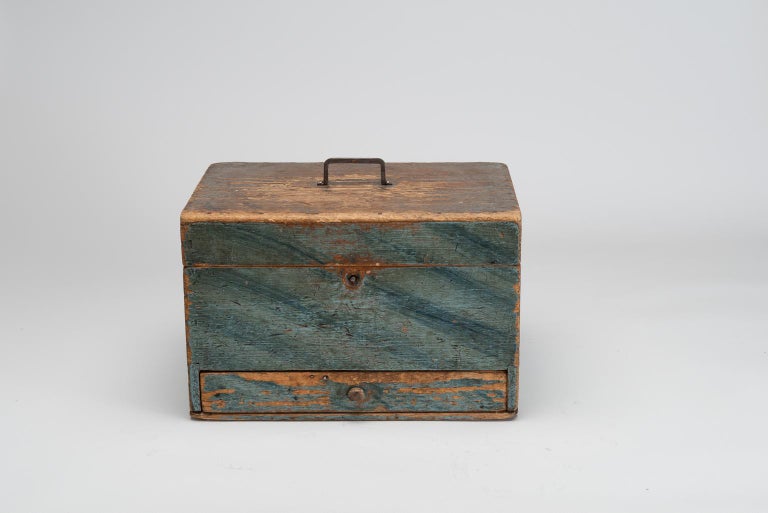 Mid-19th Century Swedish Wooden Sugar Box For Sale at 1stDibs