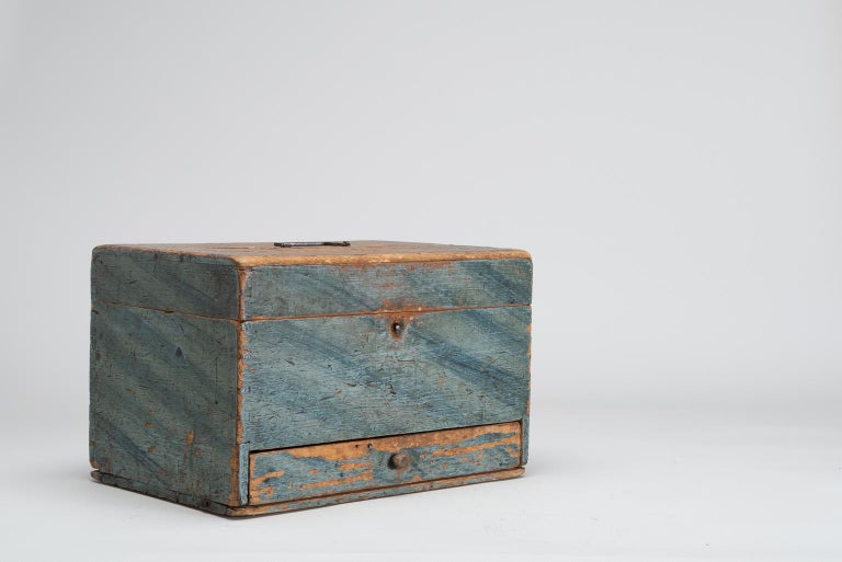 Mid-19th Century Swedish Wooden Sugar Box For Sale at 1stDibs