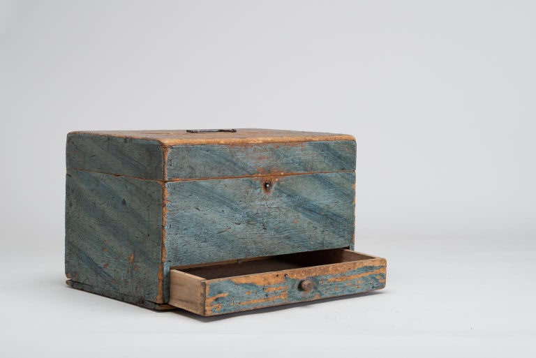 Mid-19th Century Swedish Wooden Sugar Box For Sale at 1stDibs
