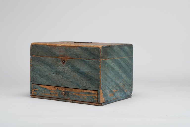 Mid-19th Century Swedish Wooden Sugar Box For Sale at 1stDibs