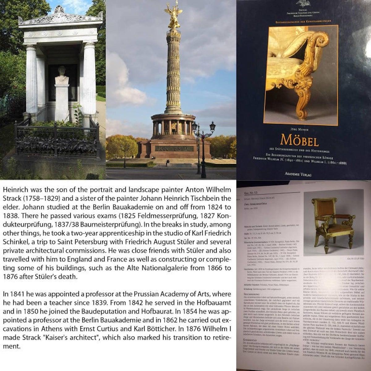 Mid-19th Century Throne Armchair Probably Johann Heinrich Strack Design ...