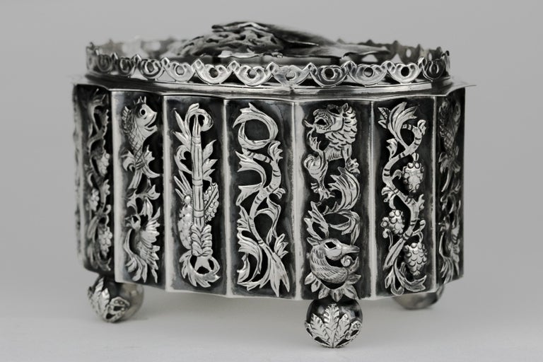 Mid-20th Century American Silver Etrog Container by Peter Ehrenthal at ...