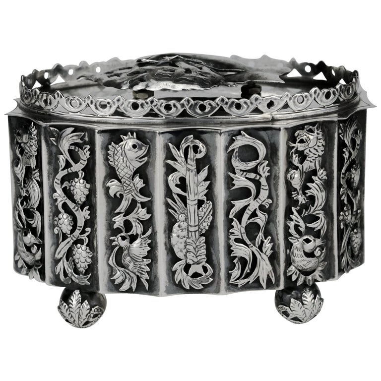 Mid-20th Century American Silver Etrog Container by Peter Ehrenthal at ...