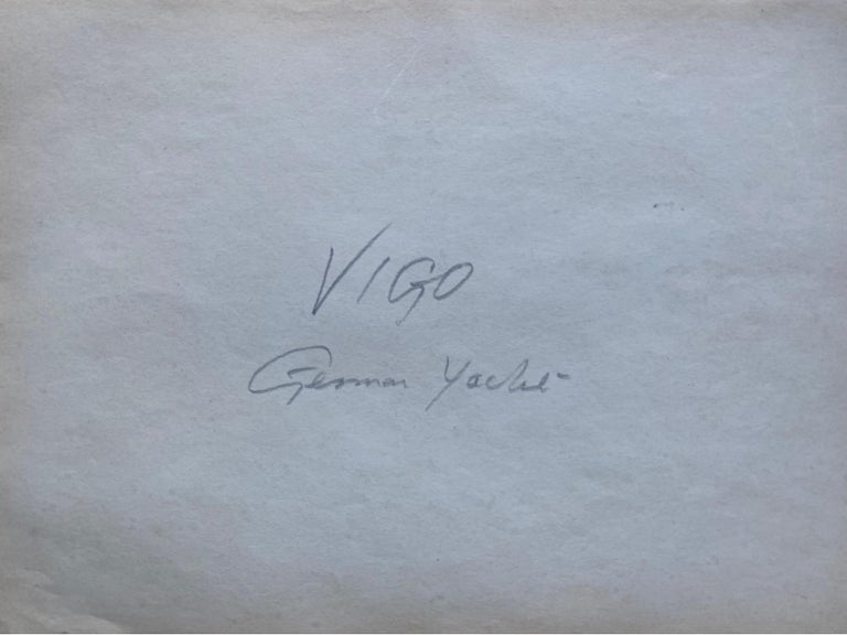 Mid 20th C. Irish Artist Watercolor Painting of Boats At Vigo Spain For ...