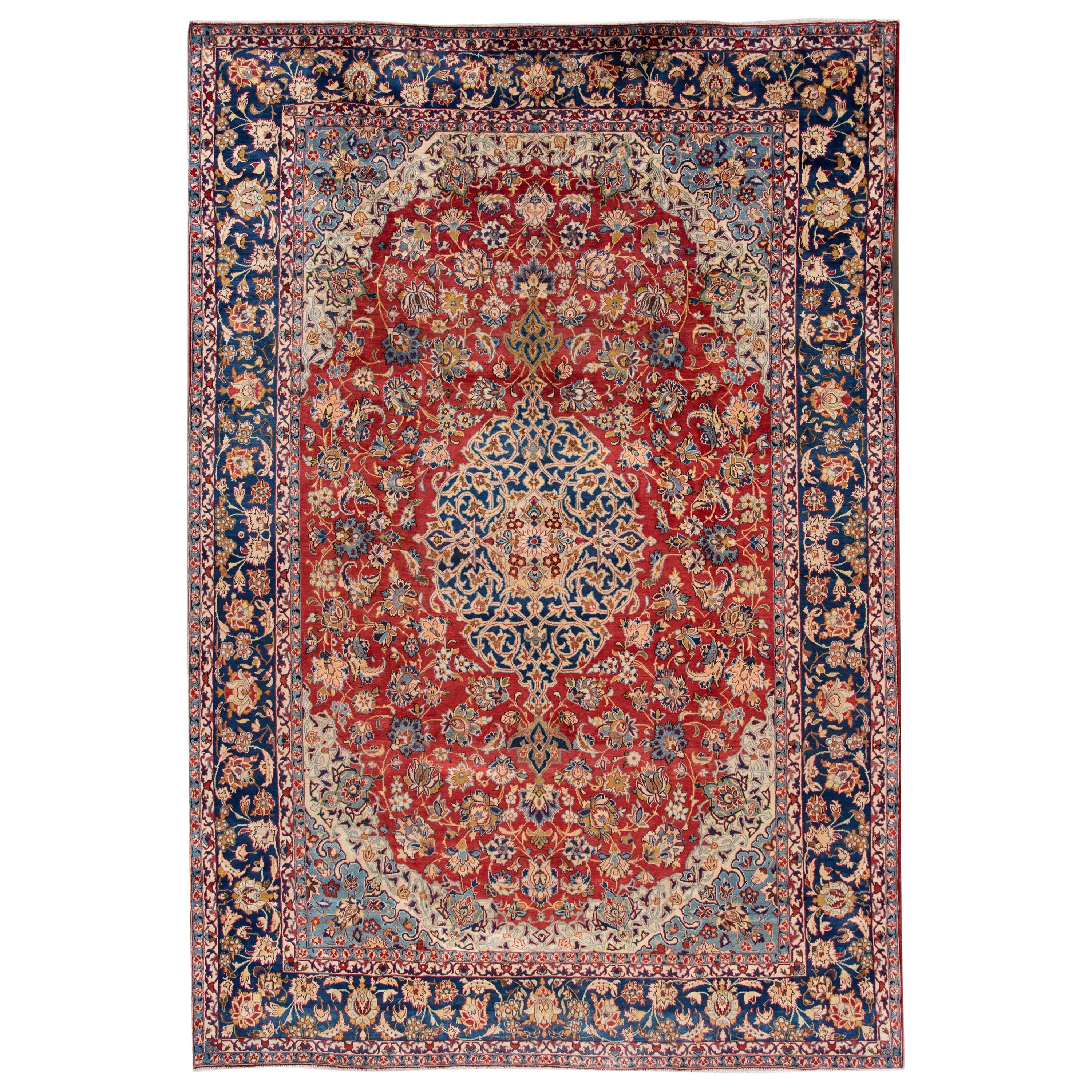 Mid Century Mahal Rug For Sale at 1stDibs