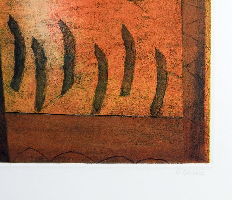 Mid-20th Century Abstract Etching on Paper by Garcia For Sale at 1stDibs