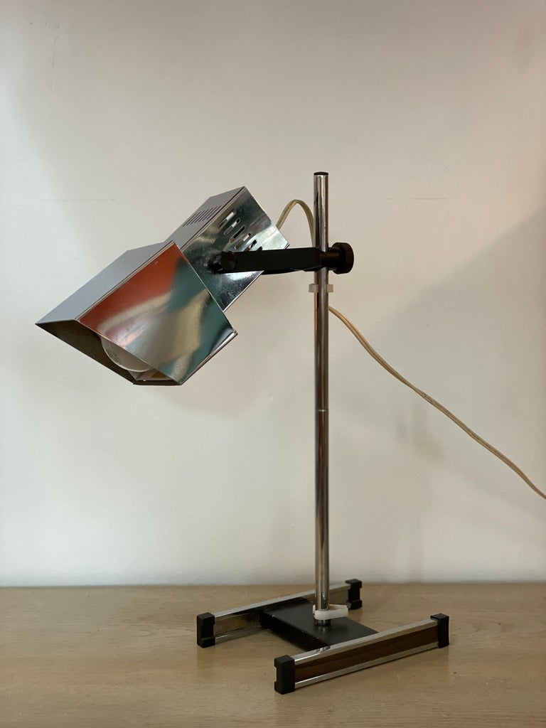 Mid 20th Century Adjustable Chrome Task Lamp For Sale at 1stDibs