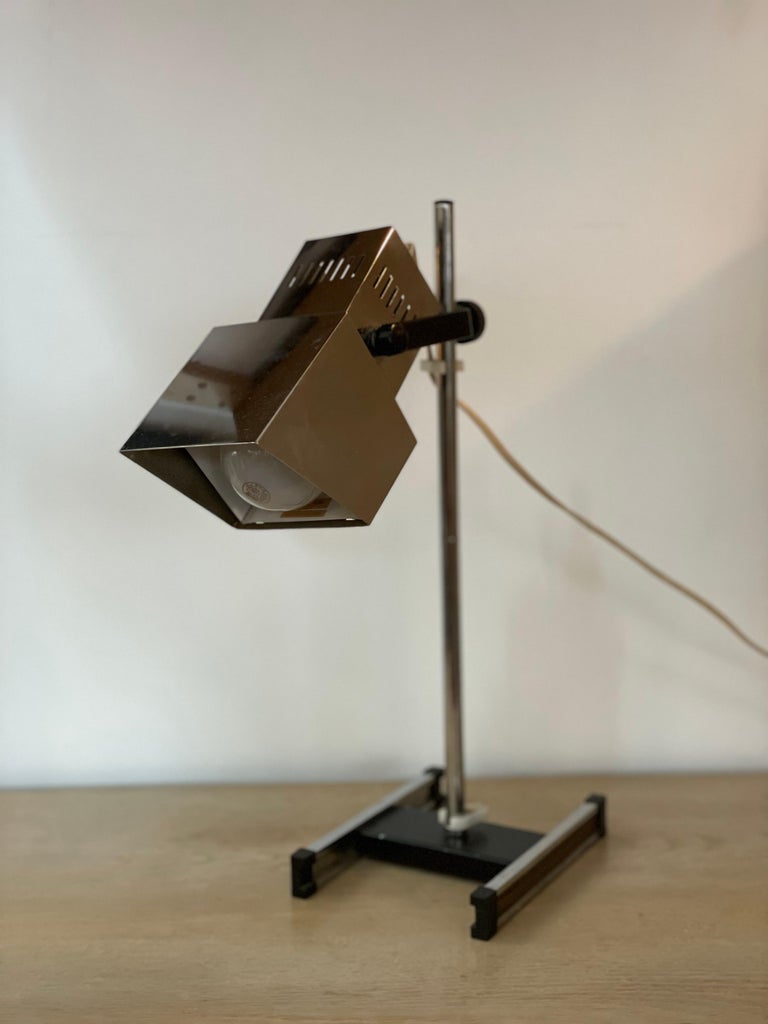 Mid 20th Century Adjustable Chrome Task Lamp For Sale at 1stDibs