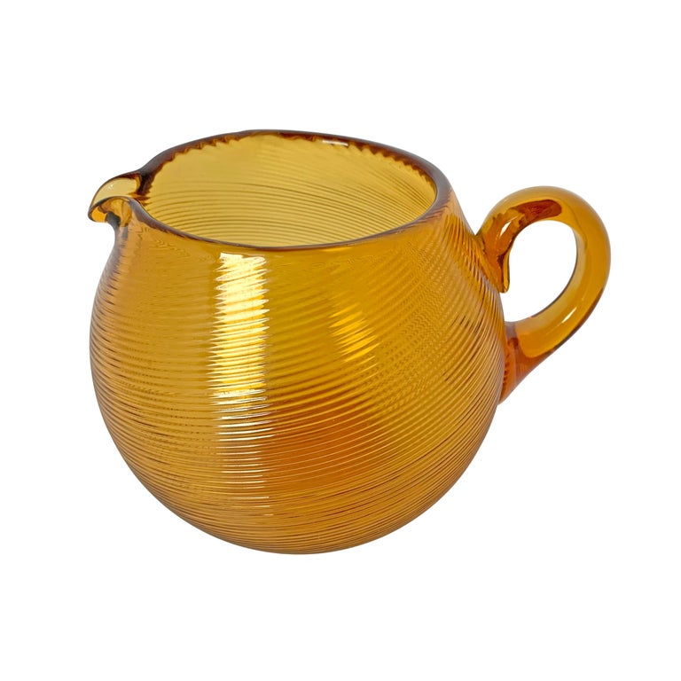 Mid-20th Century American Amber Glass Pitcher at 1stDibs