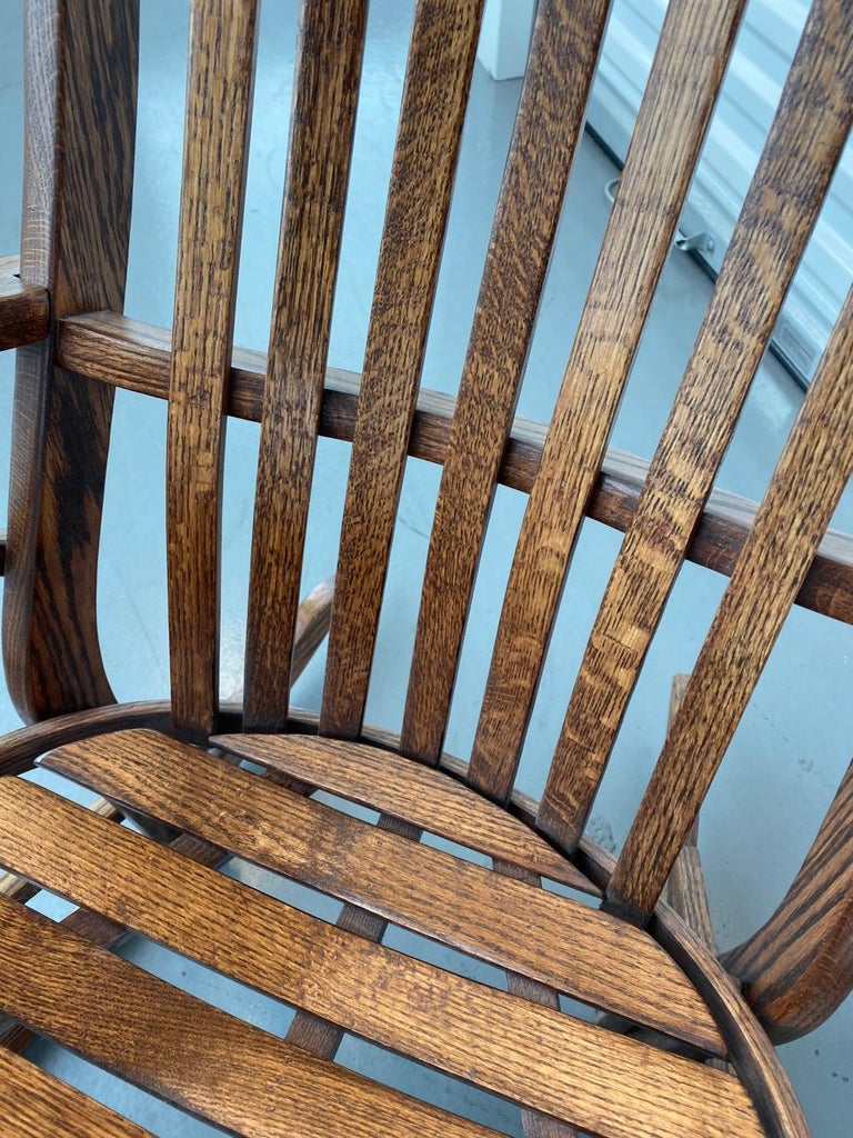 Mid-20th Century American Oak Rocker For Sale at 1stDibs