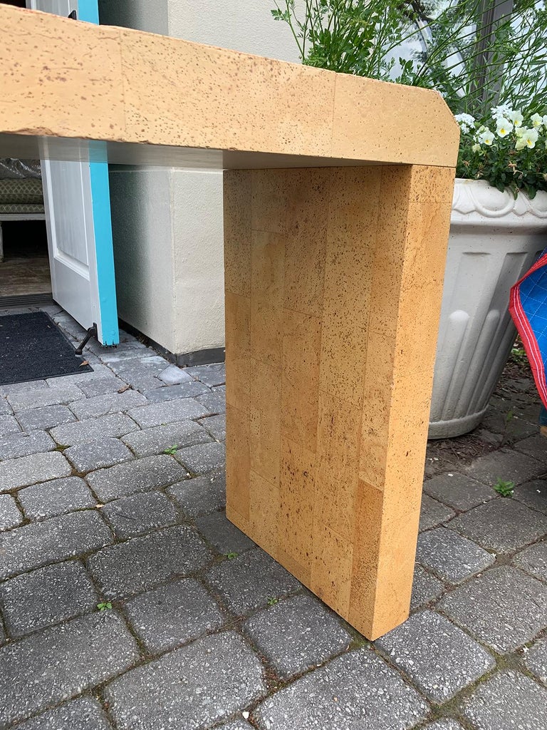 Mid-20th Century Art Deco Cork Console with Bone Inlay Top, Style of ...