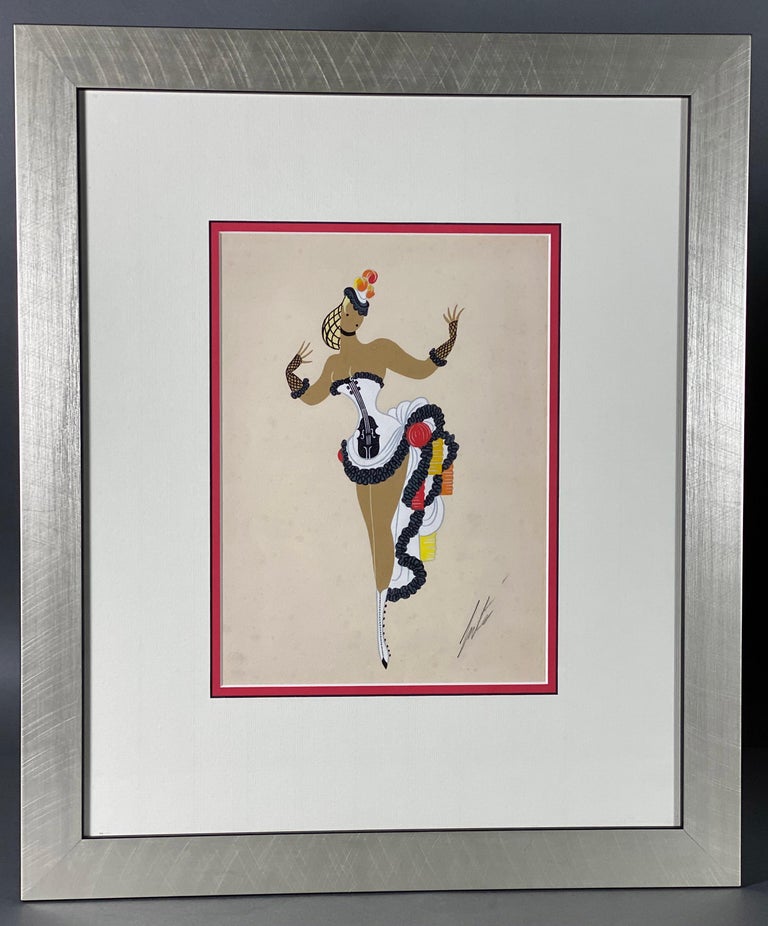 Mid-20th Century Art Deco Original Painting 