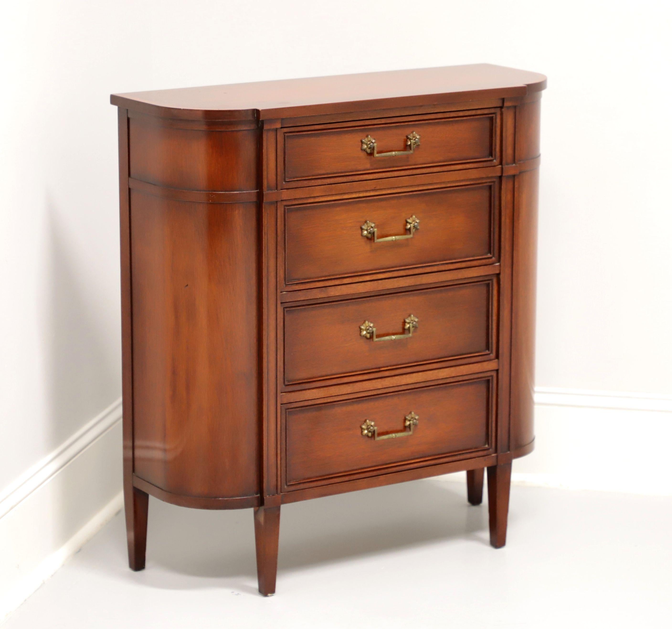 Mid 20th Century Banded Mahogany Traditional Four-Drawer Entry Console ...