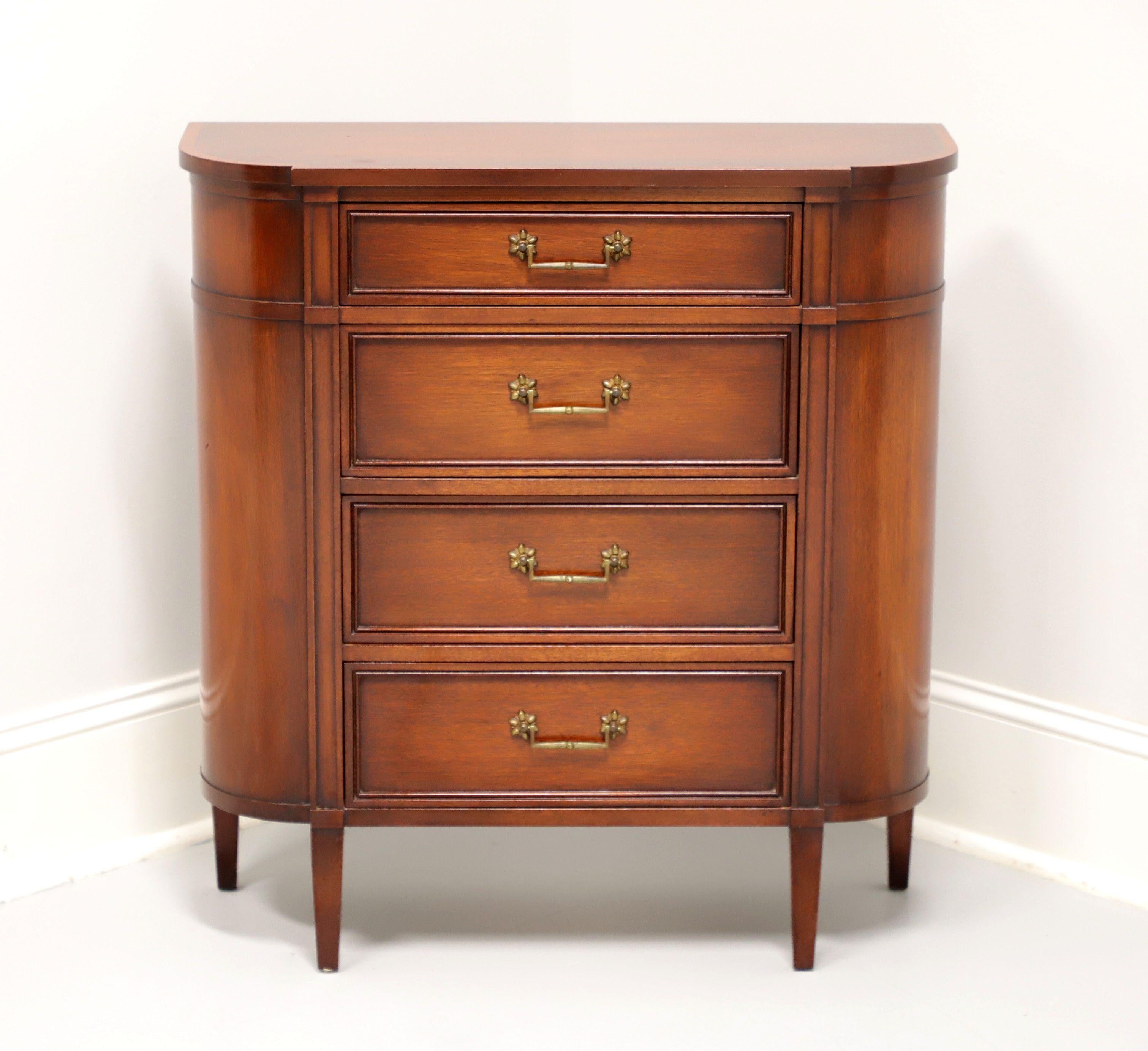 Mid 20th Century Banded Mahogany Traditional Four-Drawer Entry Console ...