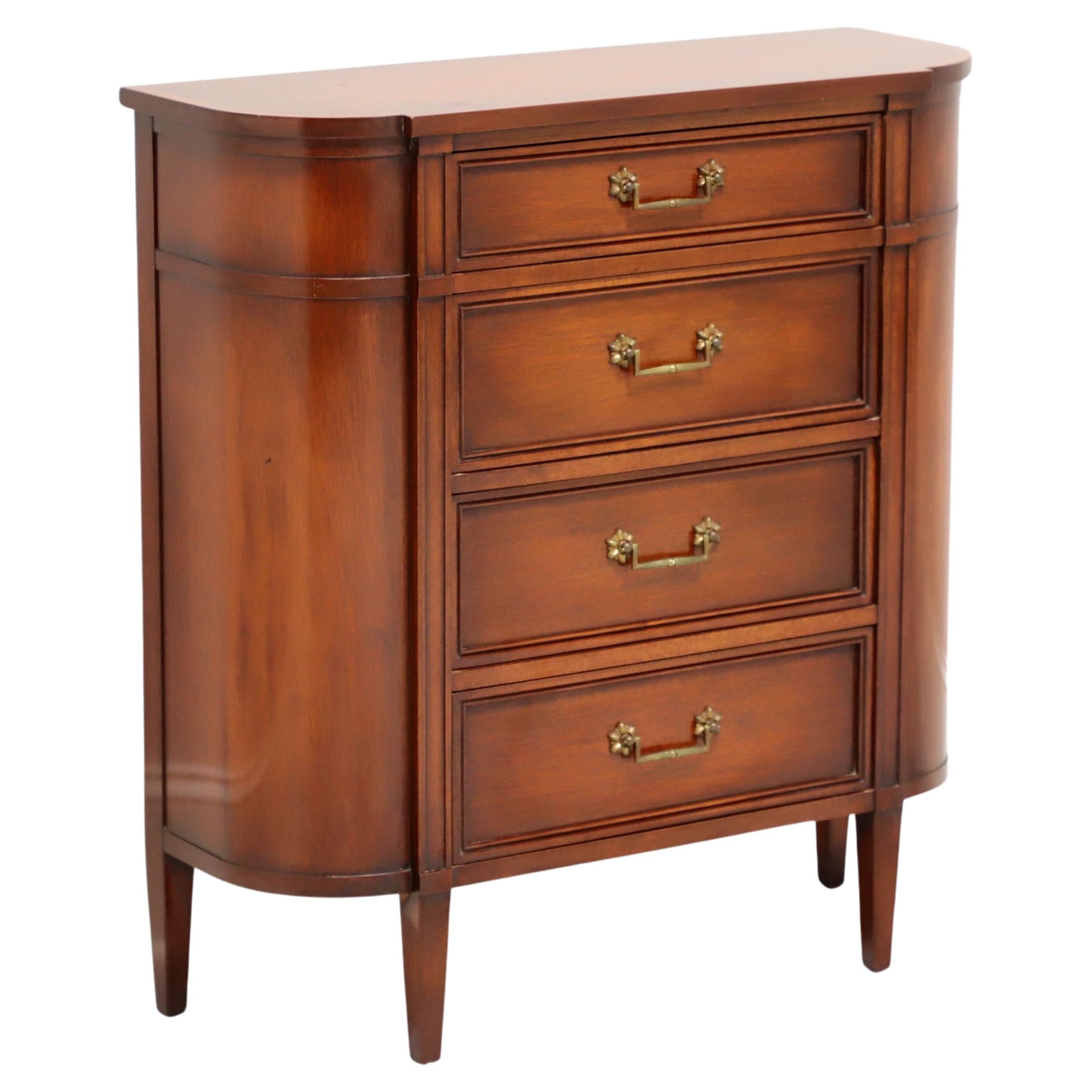 Mid 20th Century Banded Mahogany Traditional Four-Drawer Entry Console ...