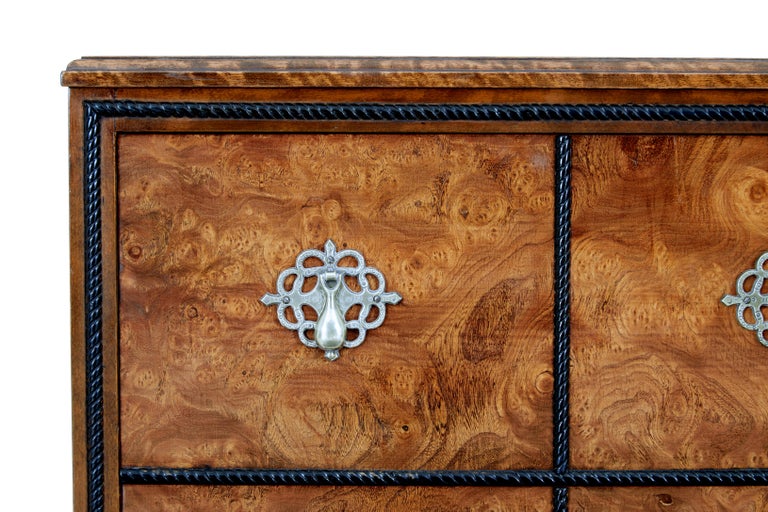 Mid-20th Century Birch and Burr Chest of Drawers by Carl Malmsten For ...