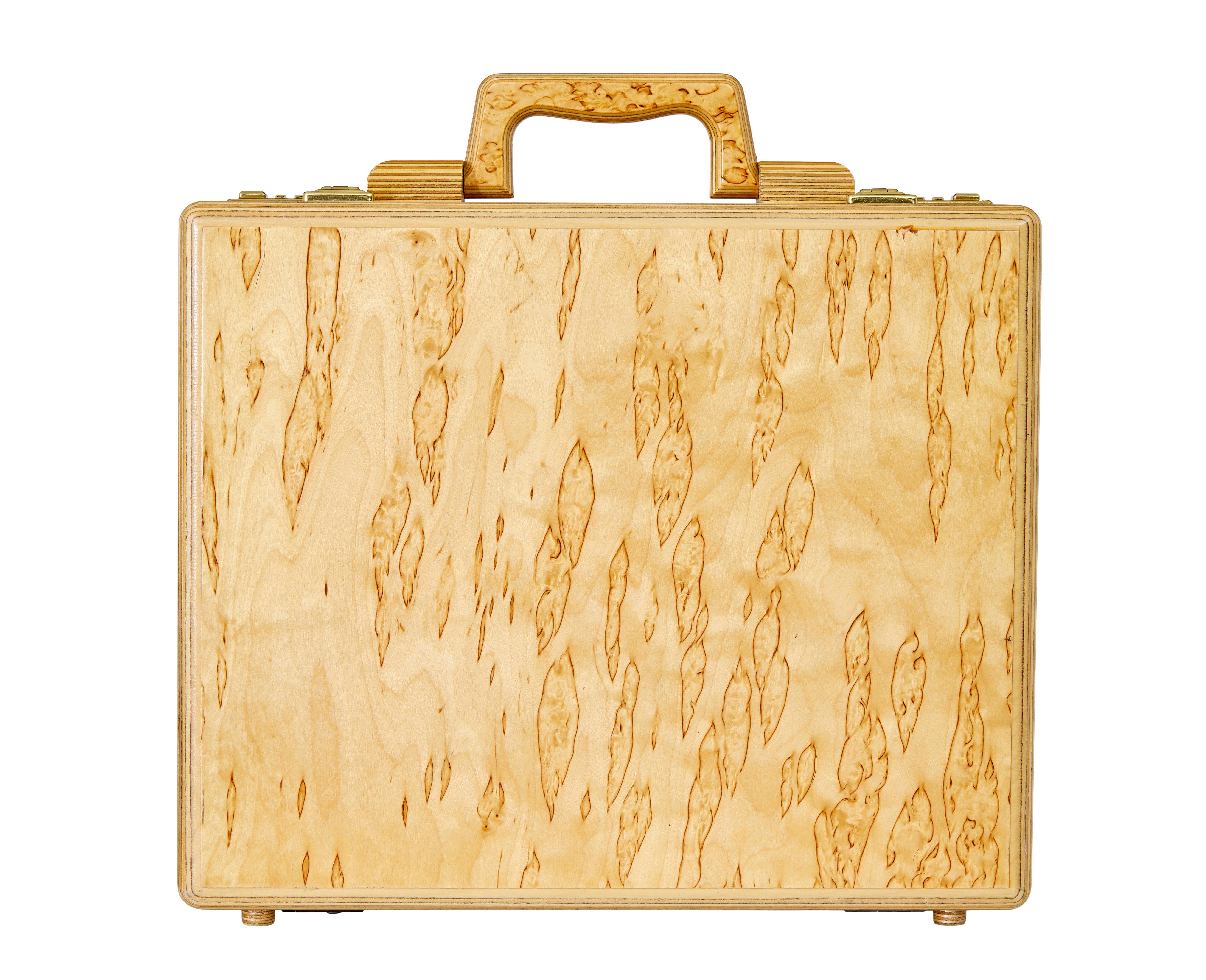 Mid-20th Century Birch Briefcase by Amiet For Sale at 1stDibs