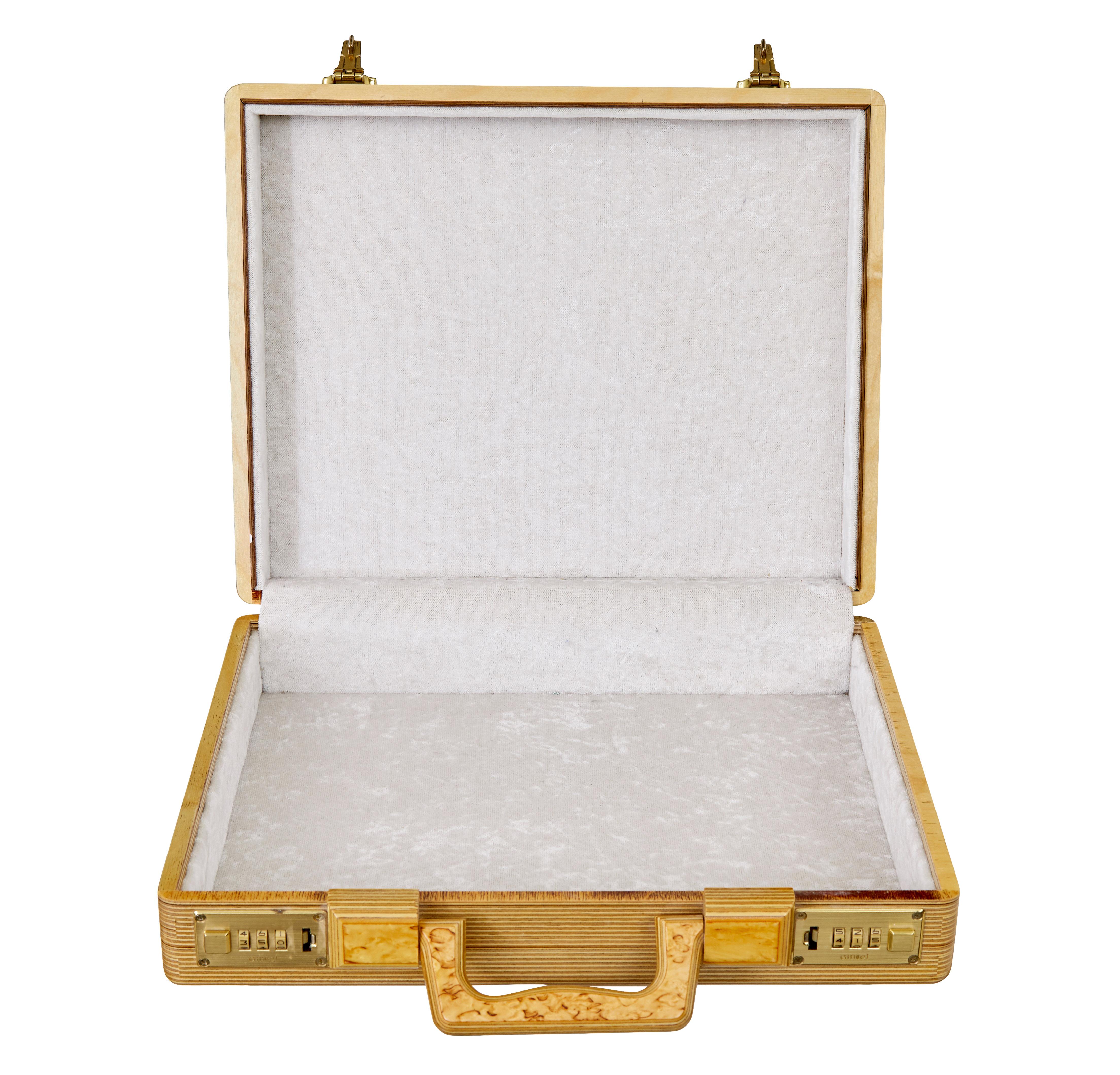 Mid-20th Century Birch Briefcase by Amiet For Sale at 1stDibs