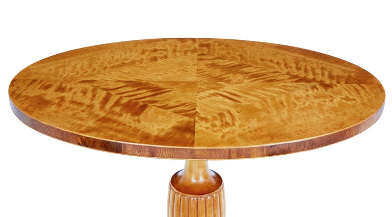 Mid-20th Century Birch Oval Side Table at 1stDibs