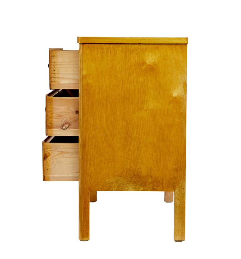 Mid-20th Century Birch Scandinavian Chest of Drawers For Sale at 1stDibs