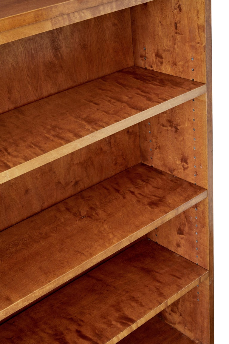 Mid 20th century birch tall open bookcase For Sale at 1stDibs