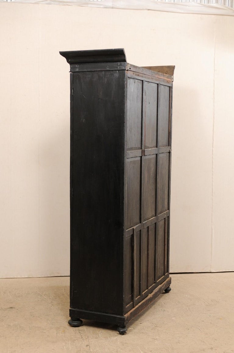 Mid-20th Century Black British Colonial Tall Display Cabinet at 1stDibs
