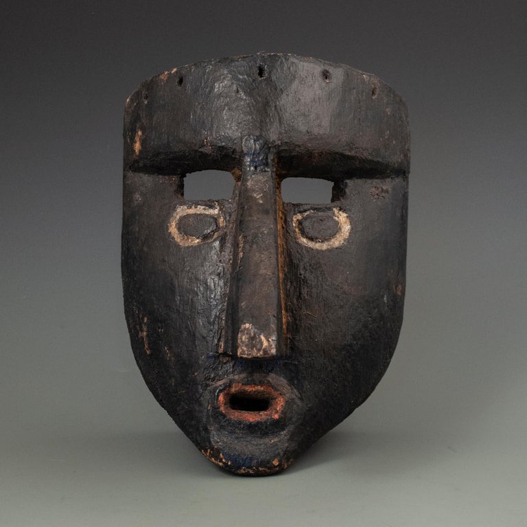 Mid-20th Century Black Dance Mask, Guerrero, Mexico For Sale at 1stDibs