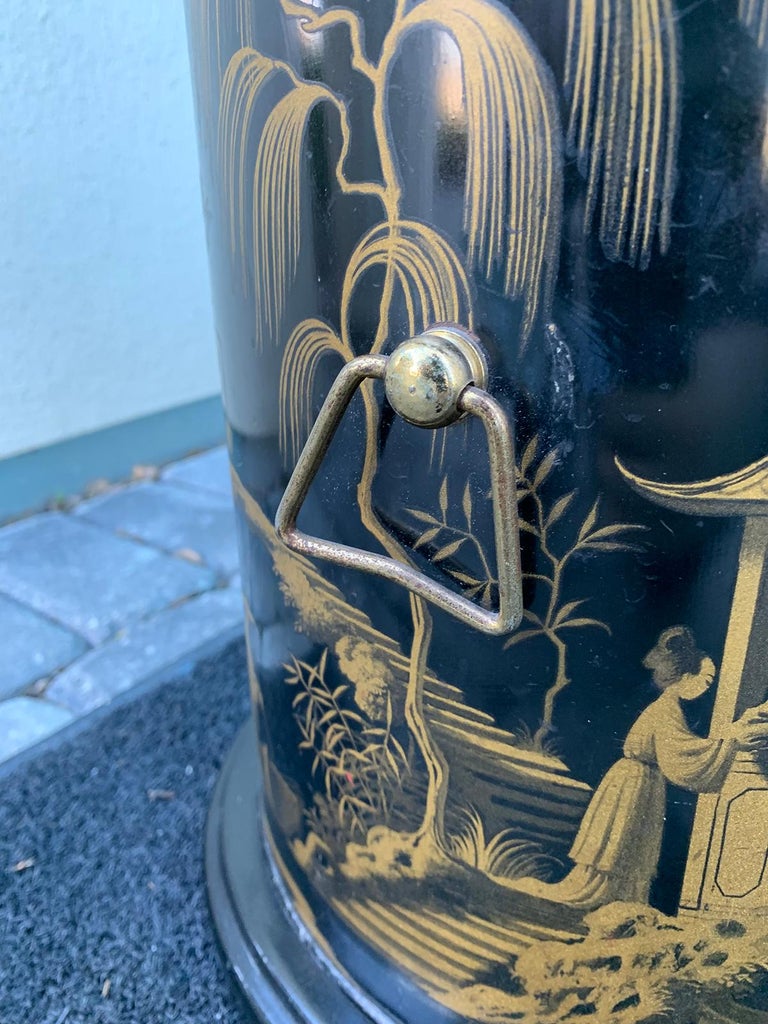Mid-20th Century Black Tea Tin Lamp For Sale at 1stDibs