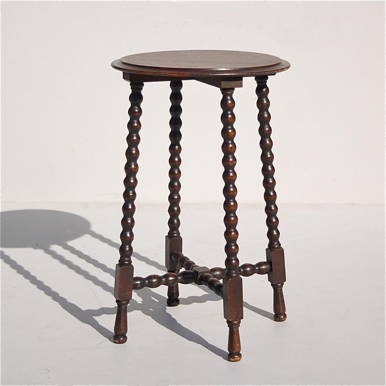 Mid-20th Century Bobbin Side Table at 1stDibs