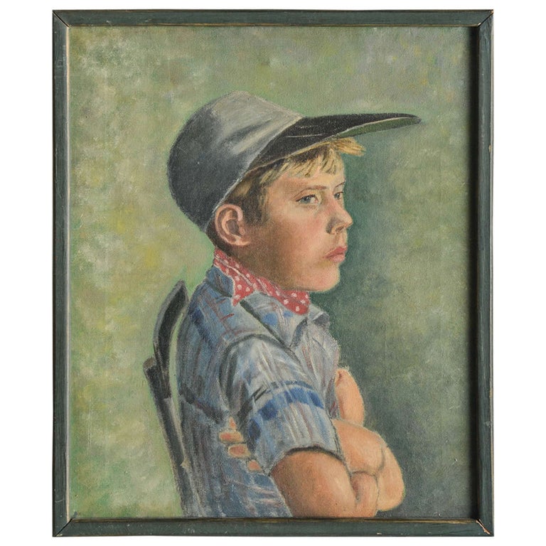 Mid-20th Century Boy Scout Painting For Sale at 1stDibs