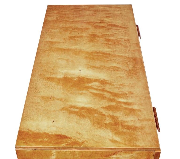 Mid 20th Century Burr Birch Scandinavian Chest of Drawers For Sale at ...