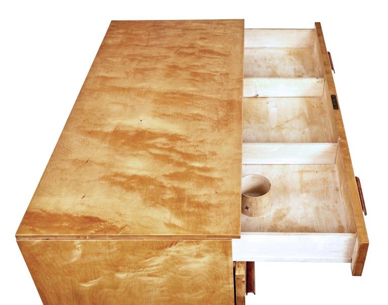 Mid 20th Century Burr Birch Scandinavian Chest of Drawers For Sale at ...