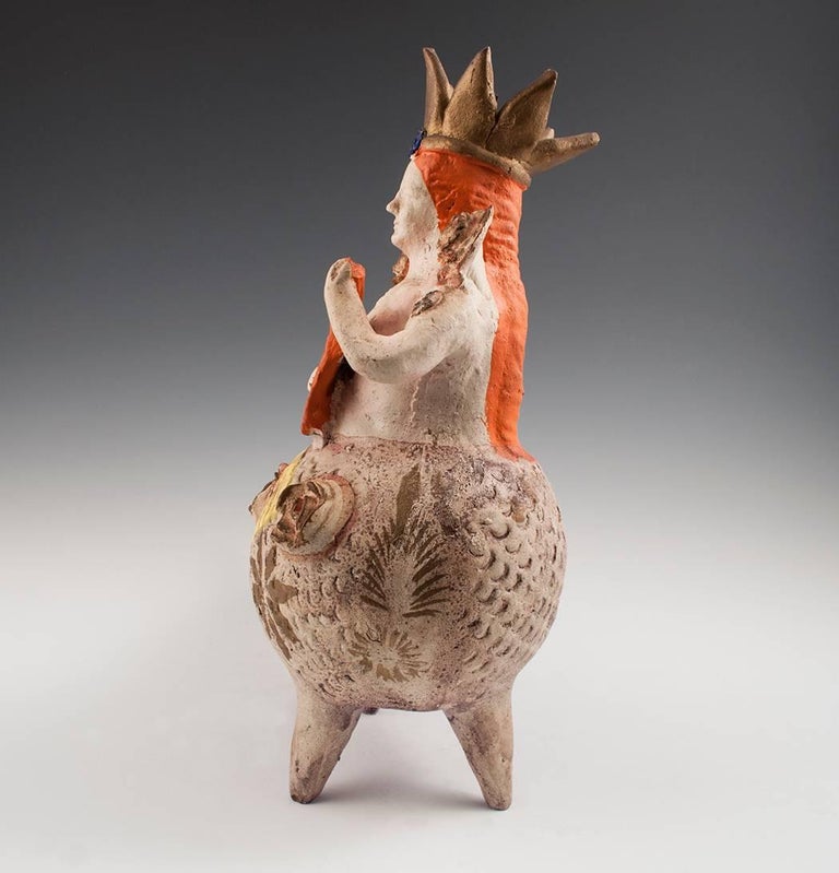 Mid-20th Century Ceramic Mermaid Folk Art Sculpture, Mexico at 1stDibs