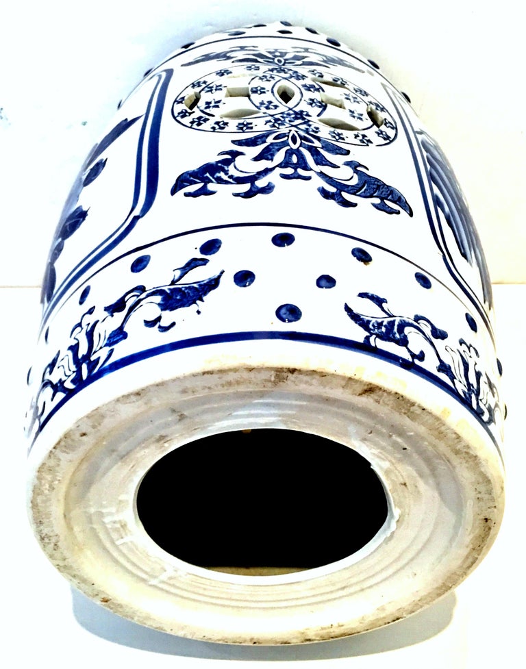 Mid-20th Century Chinese Export Hand-Painted Blue and White Garden ...