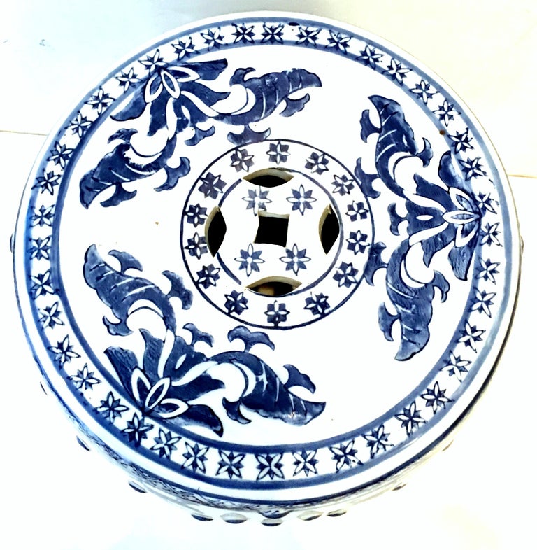 Mid-20th Century Chinese Export Hand-Painted Blue and White Garden ...
