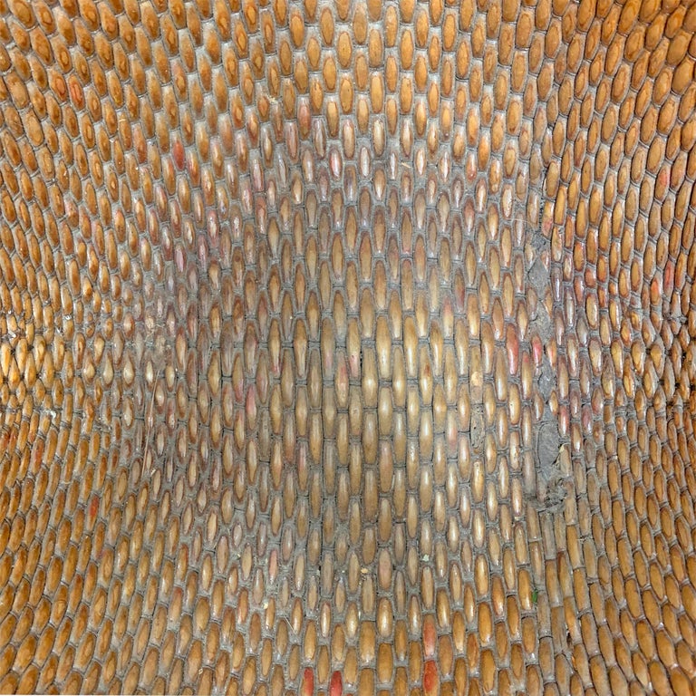 Mid-20th Century Chinese Woven Reed Basket For Sale at 1stDibs