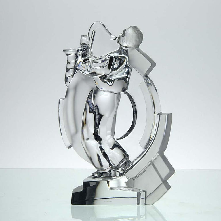 Mid-20th Century Clear Glass Sculpture 