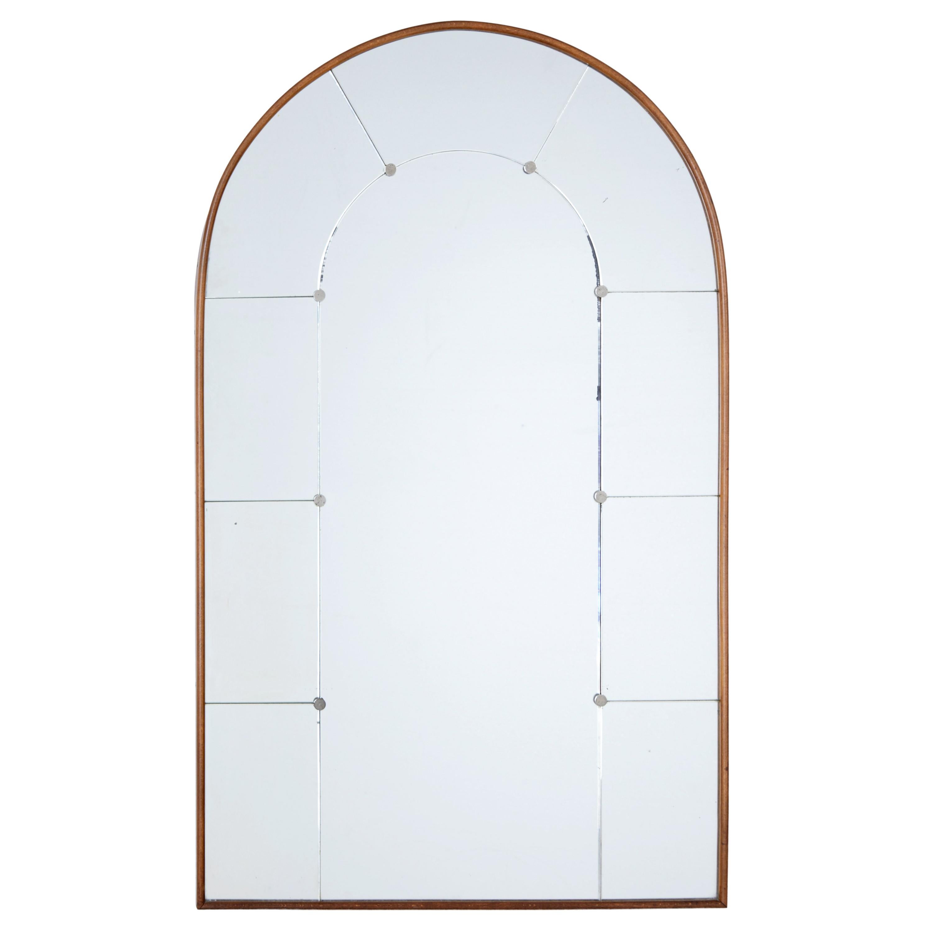 Mid-20th Century Deco Inspired Dome Top Mirror at 1stDibs