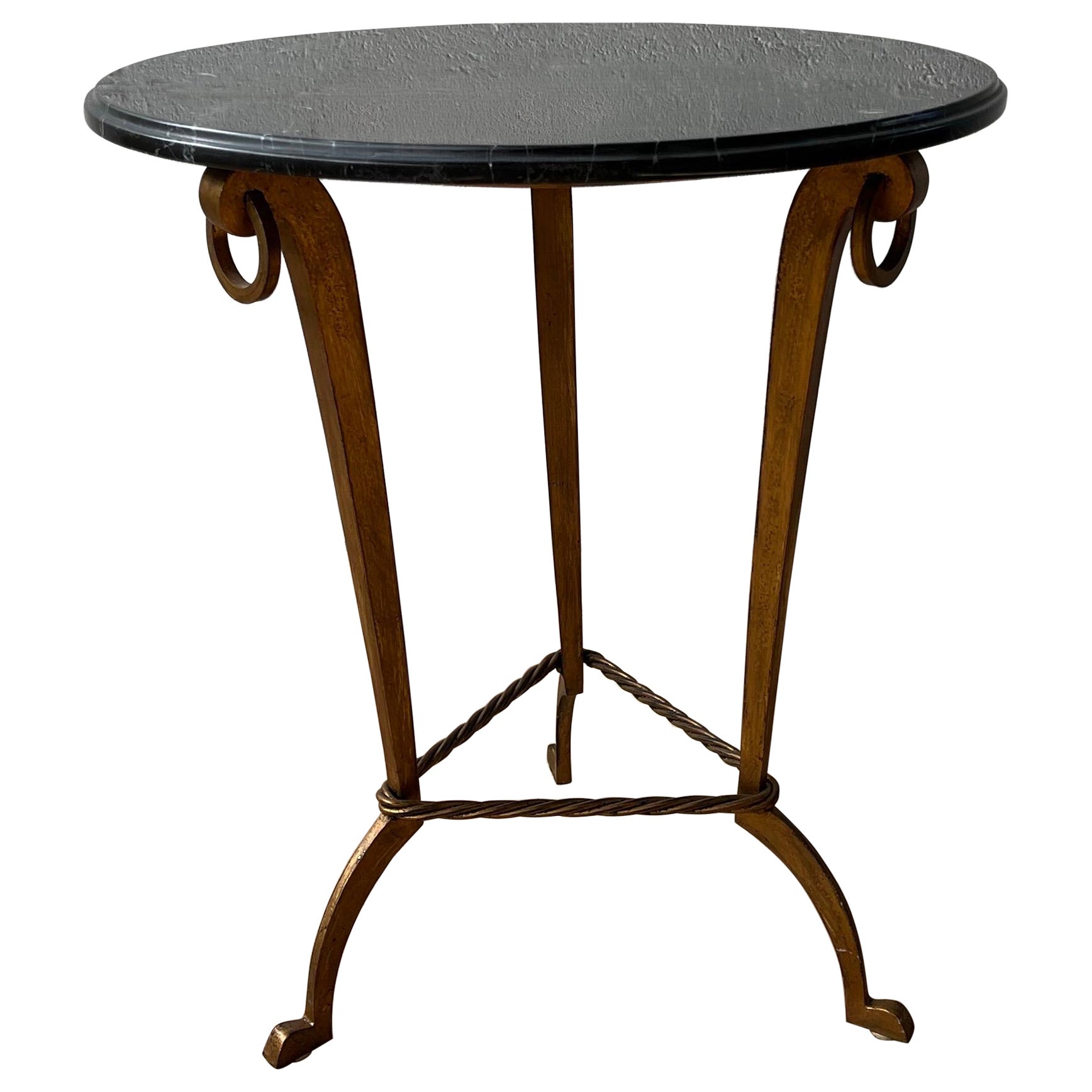 French Marble and Bronze Gueridon Table in the Manner of Maison Jansen ...