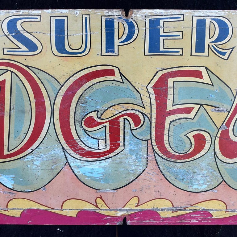 Mid-20th Century English Fairground Double Sided Sign at 1stDibs