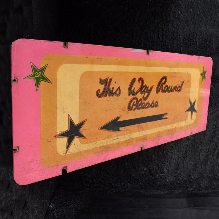 Mid-20th Century English Fairground Double Sided Sign at 1stDibs
