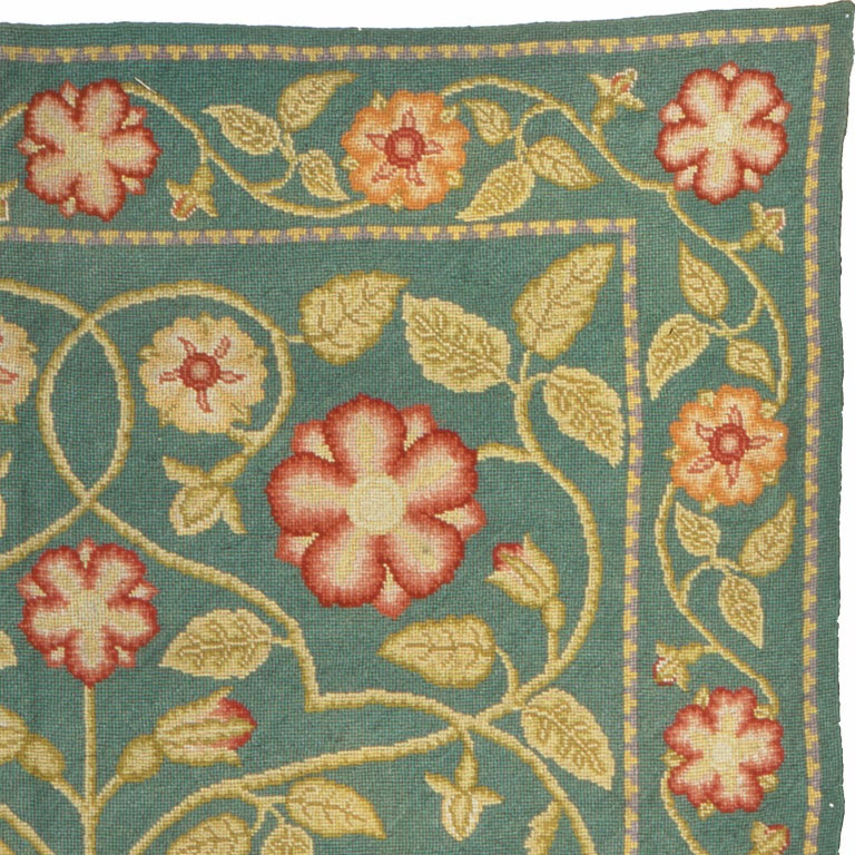 Mid-20th Century English Needle Point Rug For Sale at 1stDibs