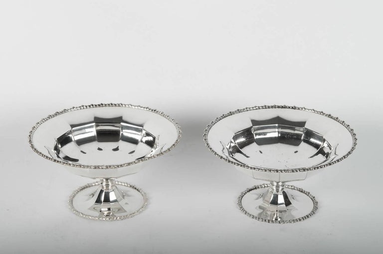 Mid-20th Century English Silver Plate Compote Set For Sale at 1stDibs