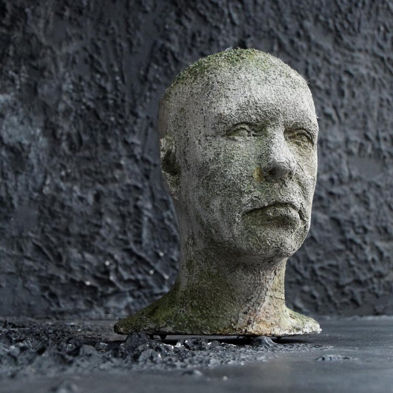 Mid-20th Century English Weathered Ghostly Plaster Bust at 1stDibs
