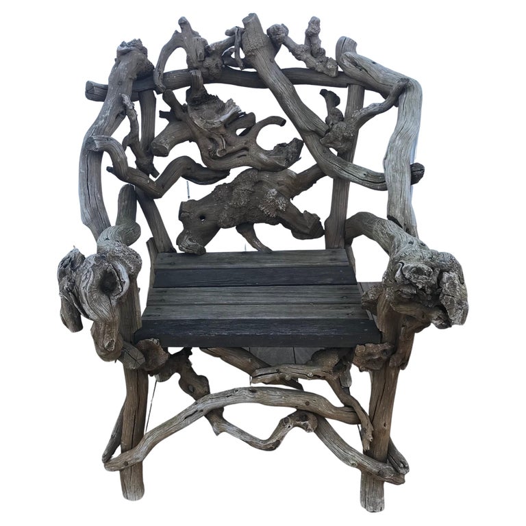 Mid-20th Century European Rhododendron Root Armchair For Sale at 1stDibs