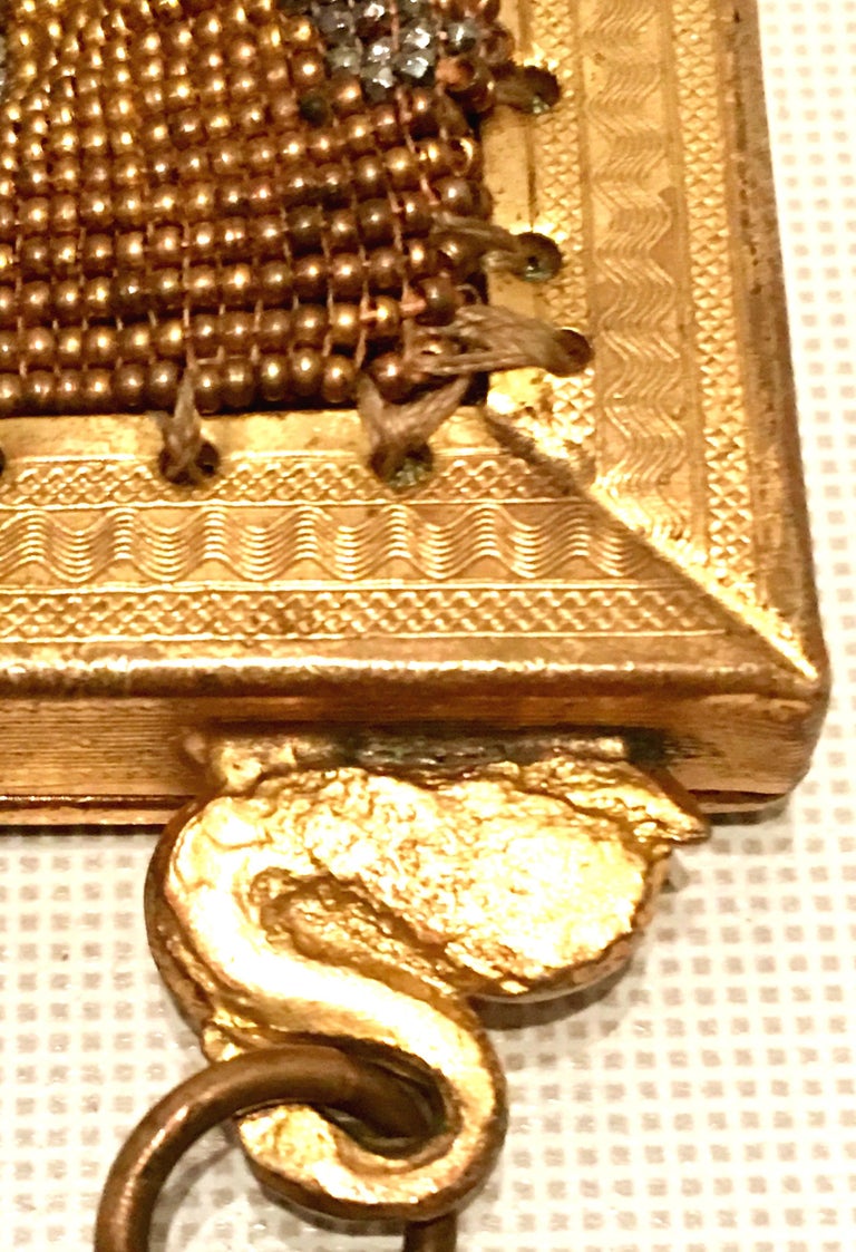 Mid-20th Century French Art Deco Micro Bead and Gold Plate Frame ...