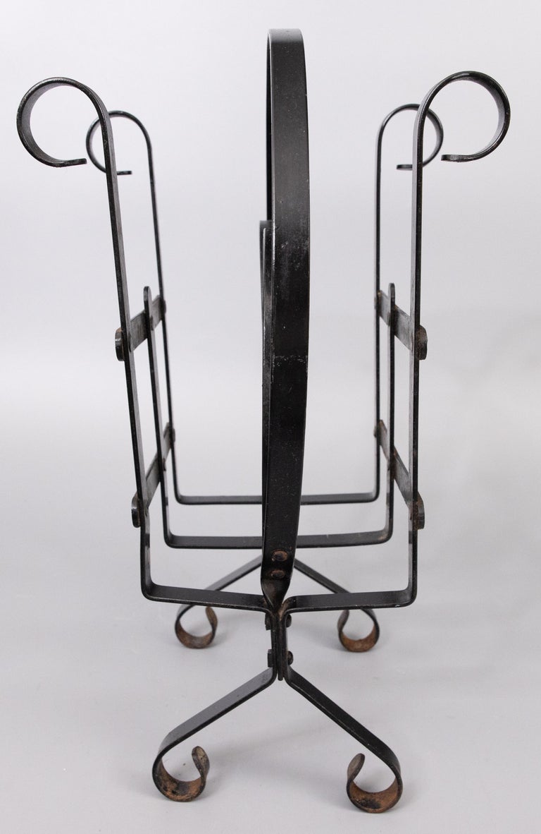 Mid-20th Century French Black Wrought Iron Magazine Rack For Sale at ...