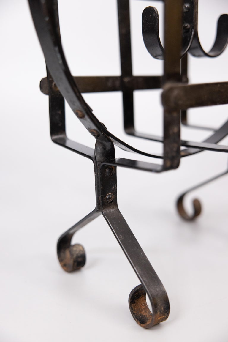 Mid-20th Century French Black Wrought Iron Magazine Rack For Sale at ...